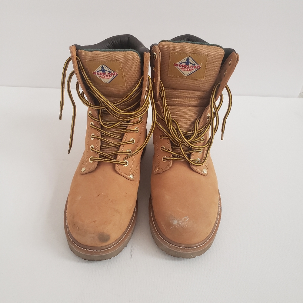 Workload Tan Leather Sharpshooter Wide Work Boots - Gem